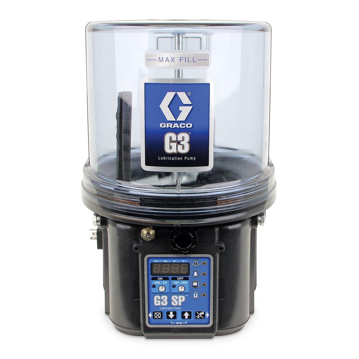 Bomba de lubricación con grasa G3™ SP, 90-240 VCA, 4 litros, nivel bajo con controlador, 1 ...